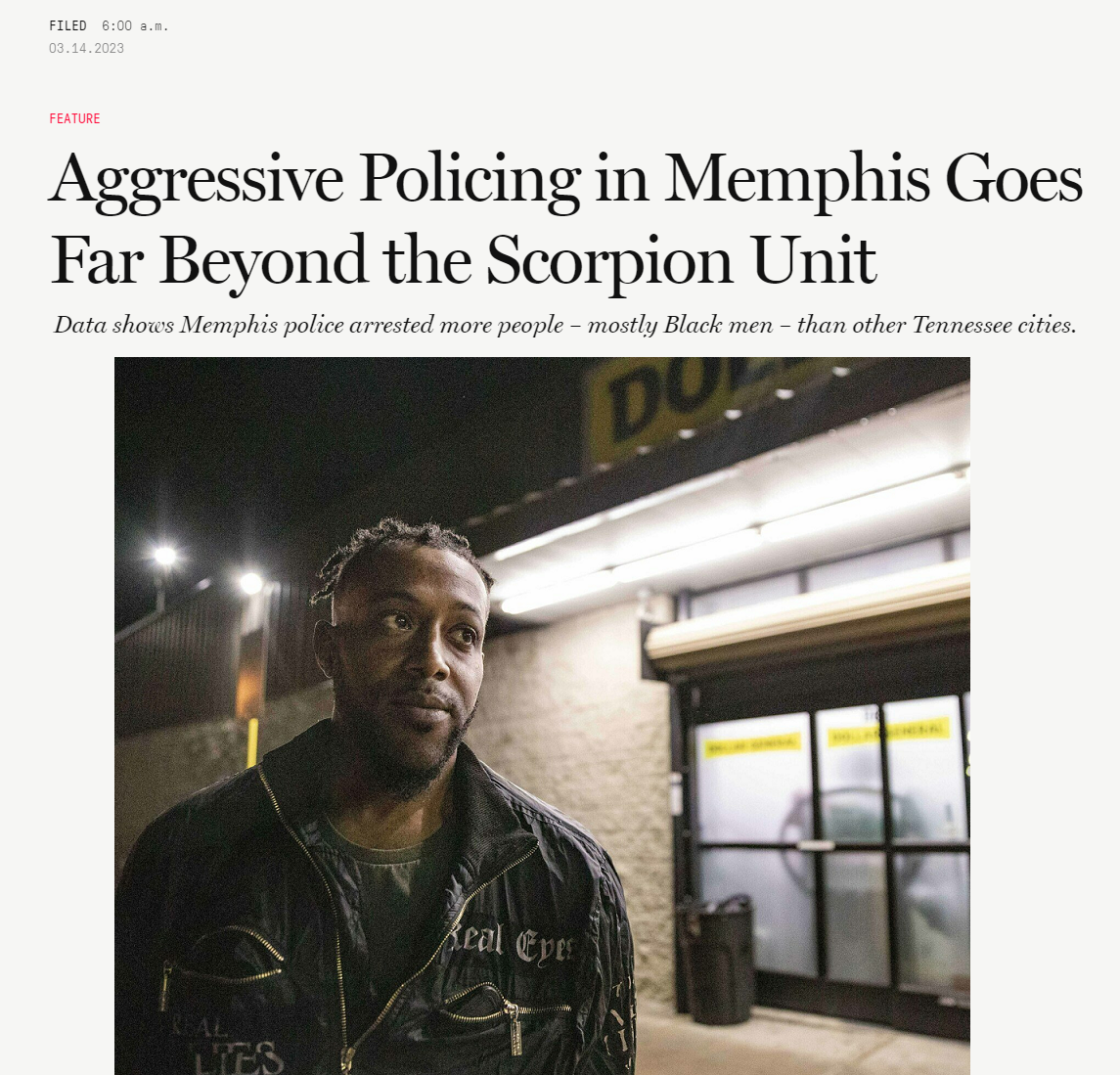Aggressive Policing in Memphis Goes Far Beyond the Scorpion Unit - THE HUB